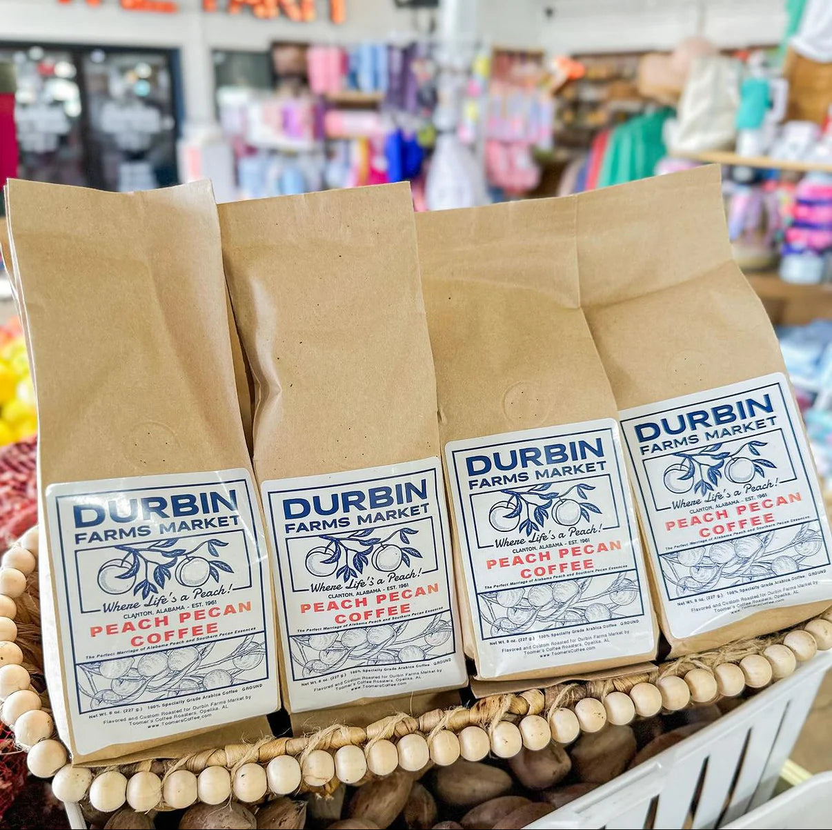 Decaf Peach Pecan Toomer's Coffee – Durbin Farms Market