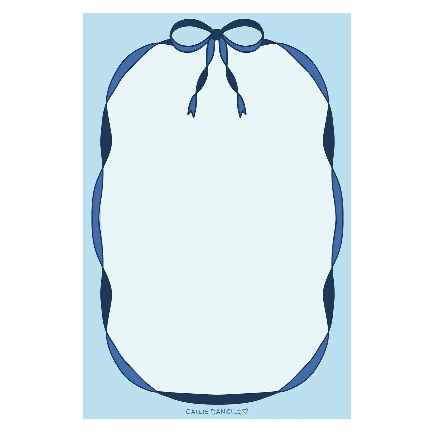 Blue Coquette Bow Notepad – Durbin Farms Market